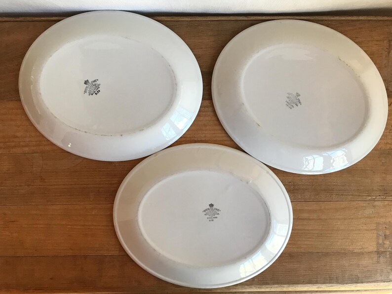 Vintage Grindley Hotelware Co. Plates, Set of 6 Duraline Dinner Plates ...