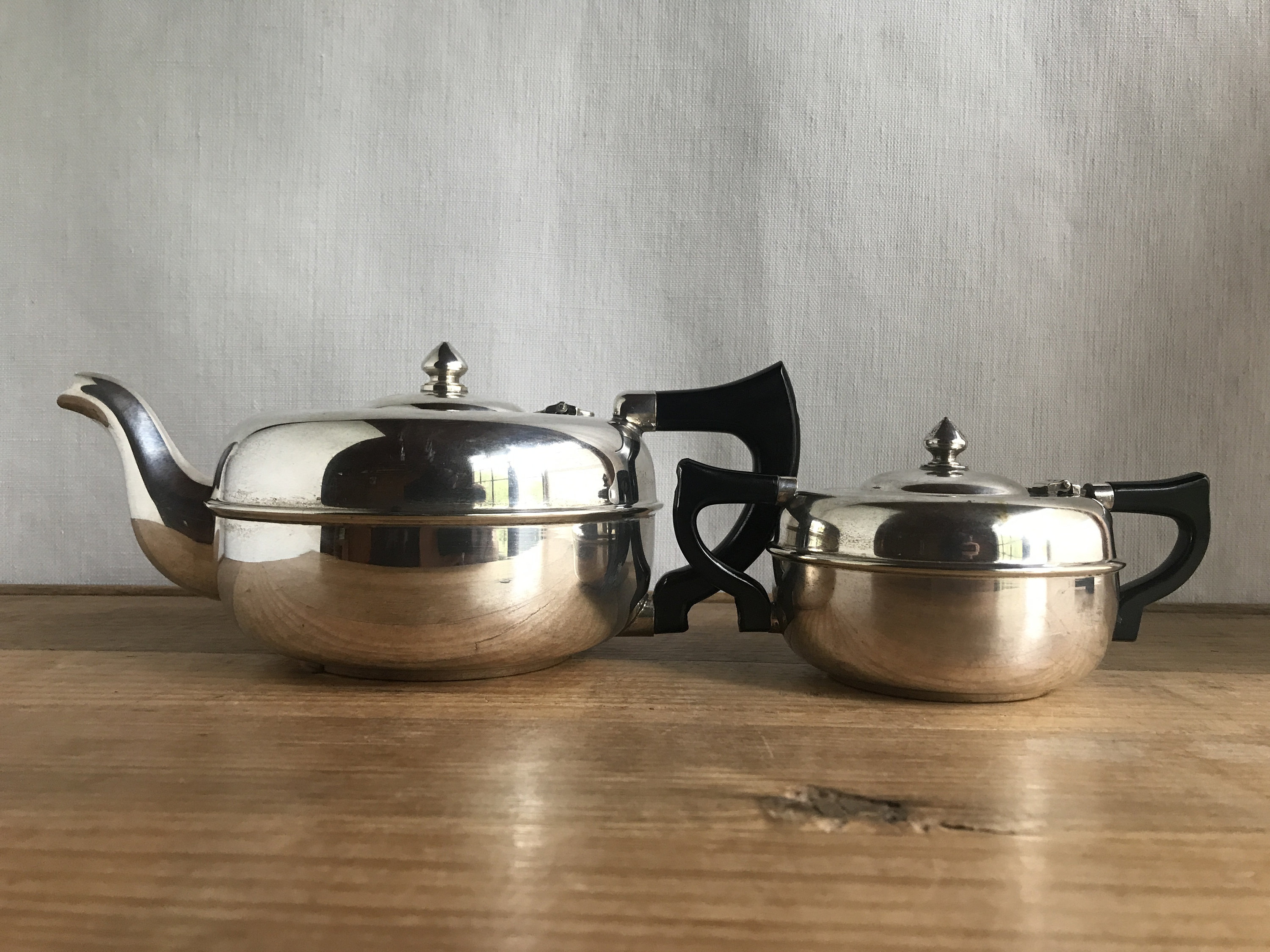 Vintage Empire Plate Silver Teapot and Sugar Bowl, Silverplate E.P.N.S ...