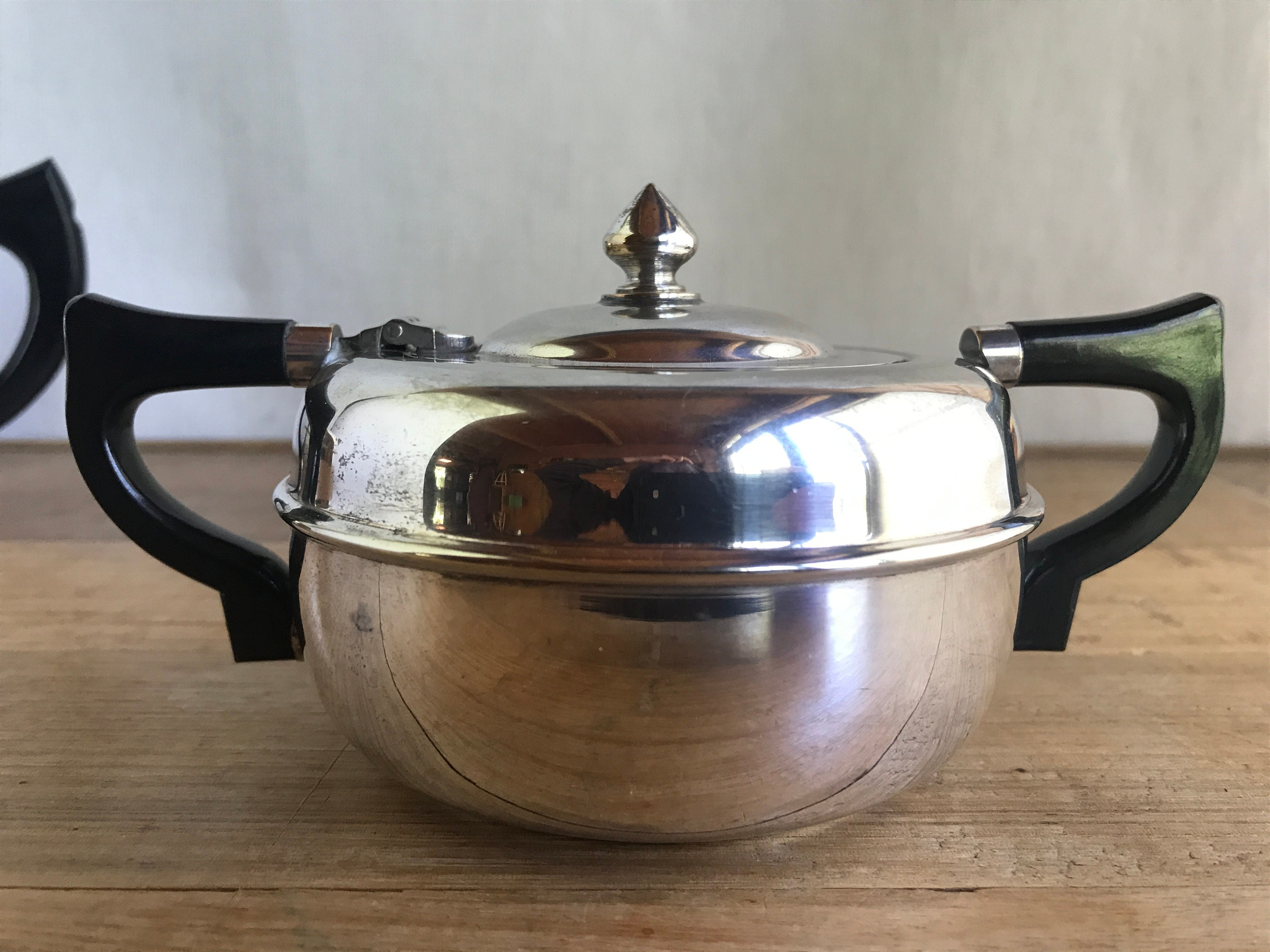 Vintage Empire Plate Silver Teapot and Sugar Bowl, Silverplate E.P.N.S ...