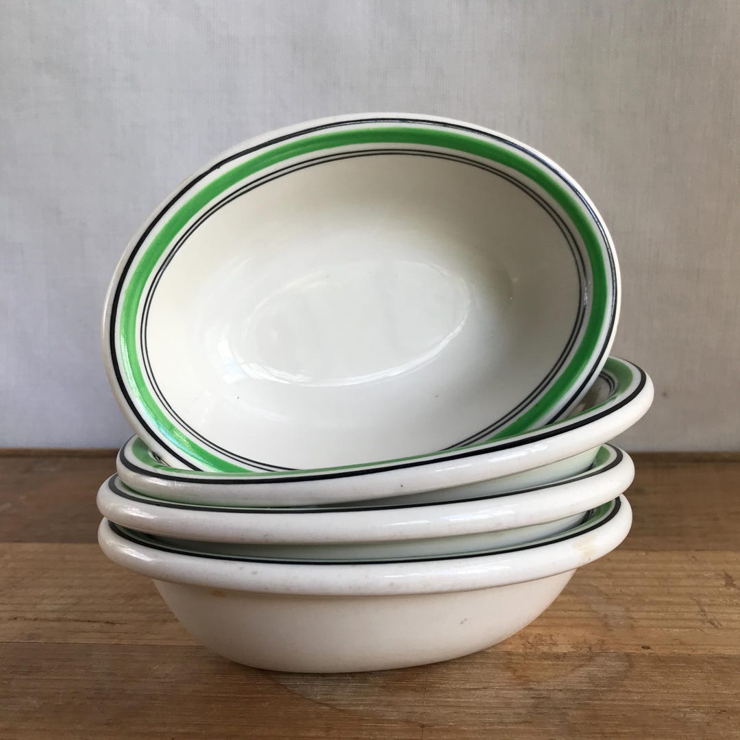 Small Vintage Grindley Hotelware Bowls, Set of 4 Oval Ceramic Bowls ...