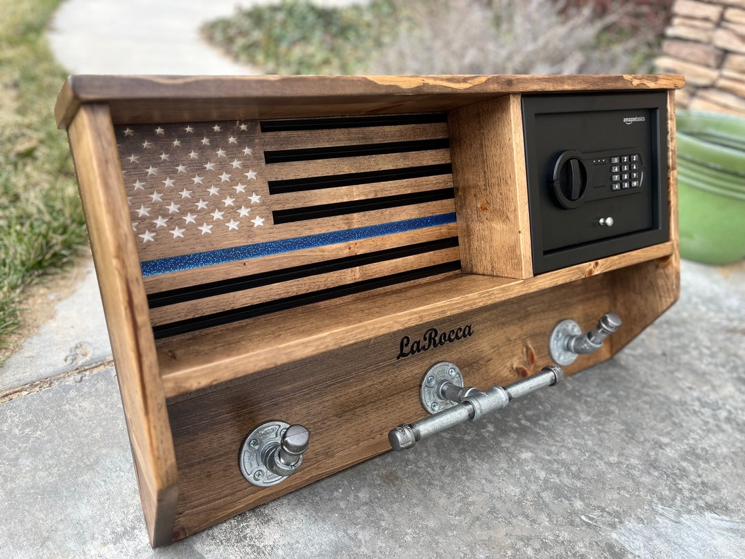 Police Duty Gear Rack - Vest Holder - Thin Blue Line Warrior Rack ...