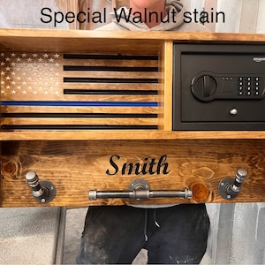 Police Duty Gear Rack - Vest Holder - Thin Blue Line Warrior Rack ...