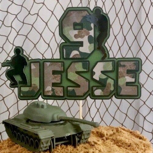 Camo Cake Topper Camo Birthday Camo Theme Camo Party - Etsy