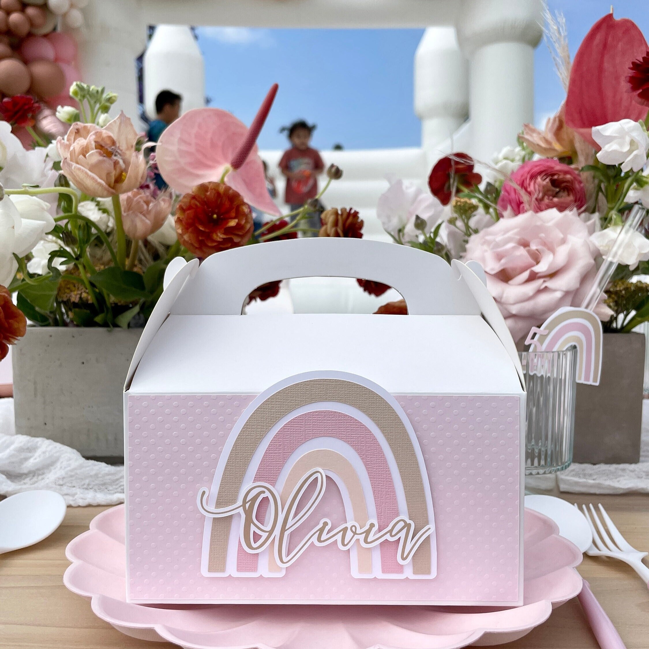 Personalized Boho Rainbow Party Favor Boxes - Etsy