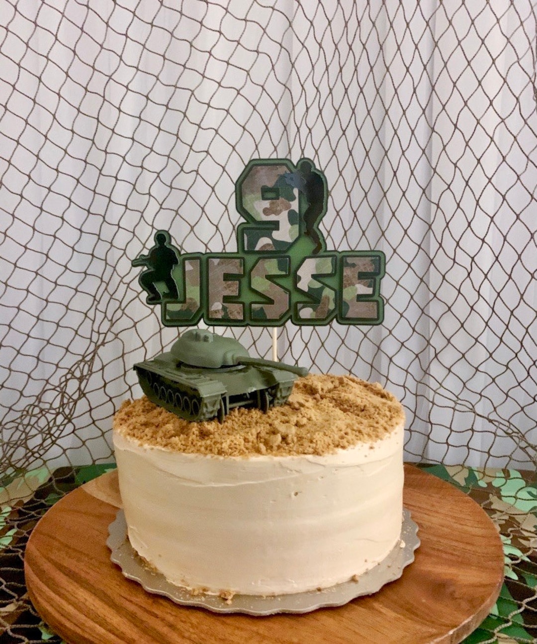 Camo Cake Topper, Camo Birthday, Camo Theme, Camo Party, Military Cake ...