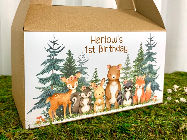 Woodland Party Favors Woodland Gift Boxes Woodland Birthday - Etsy
