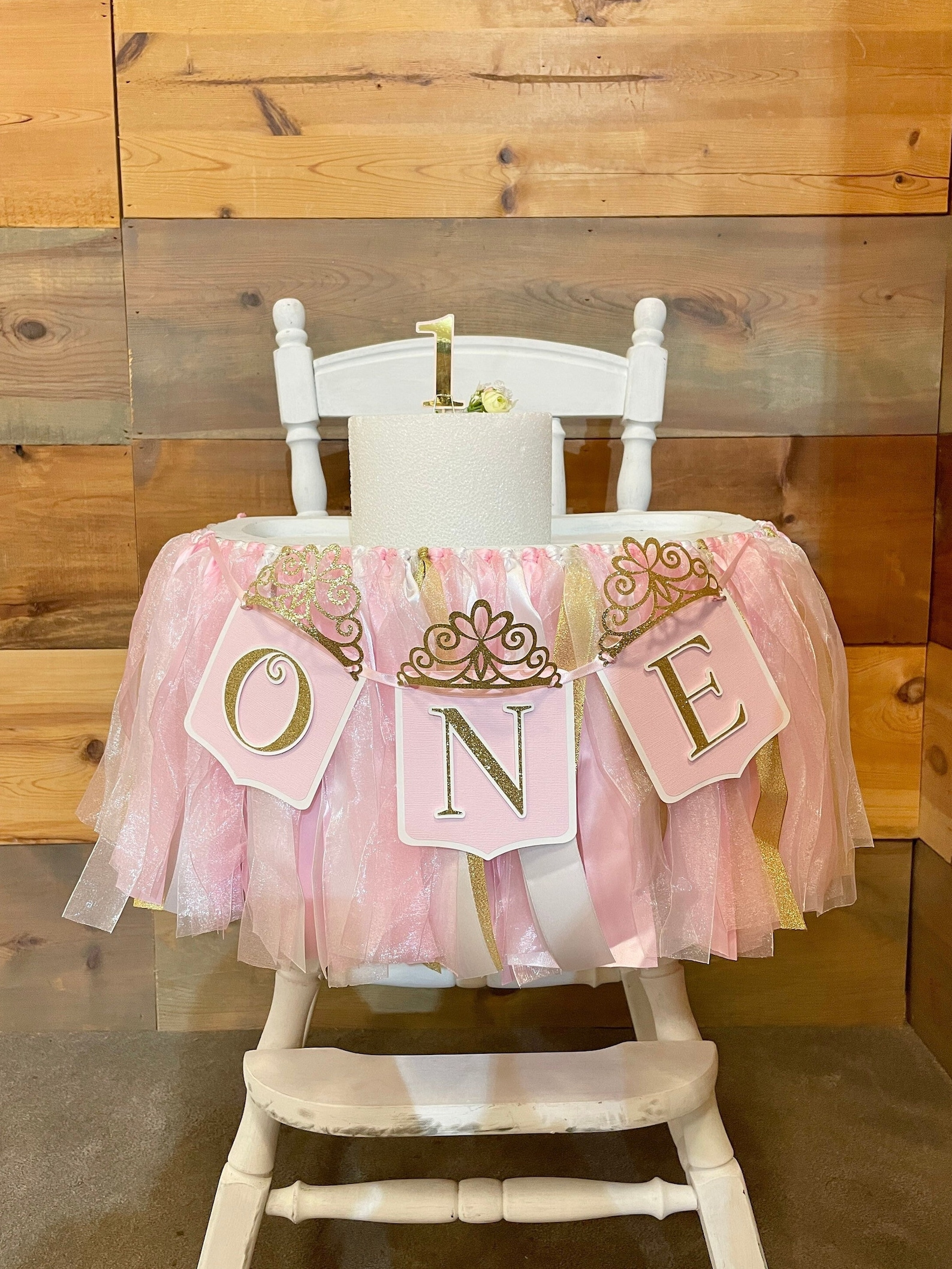 Princess Crown Banner, Princess First Birthday, Princess High Chair ...