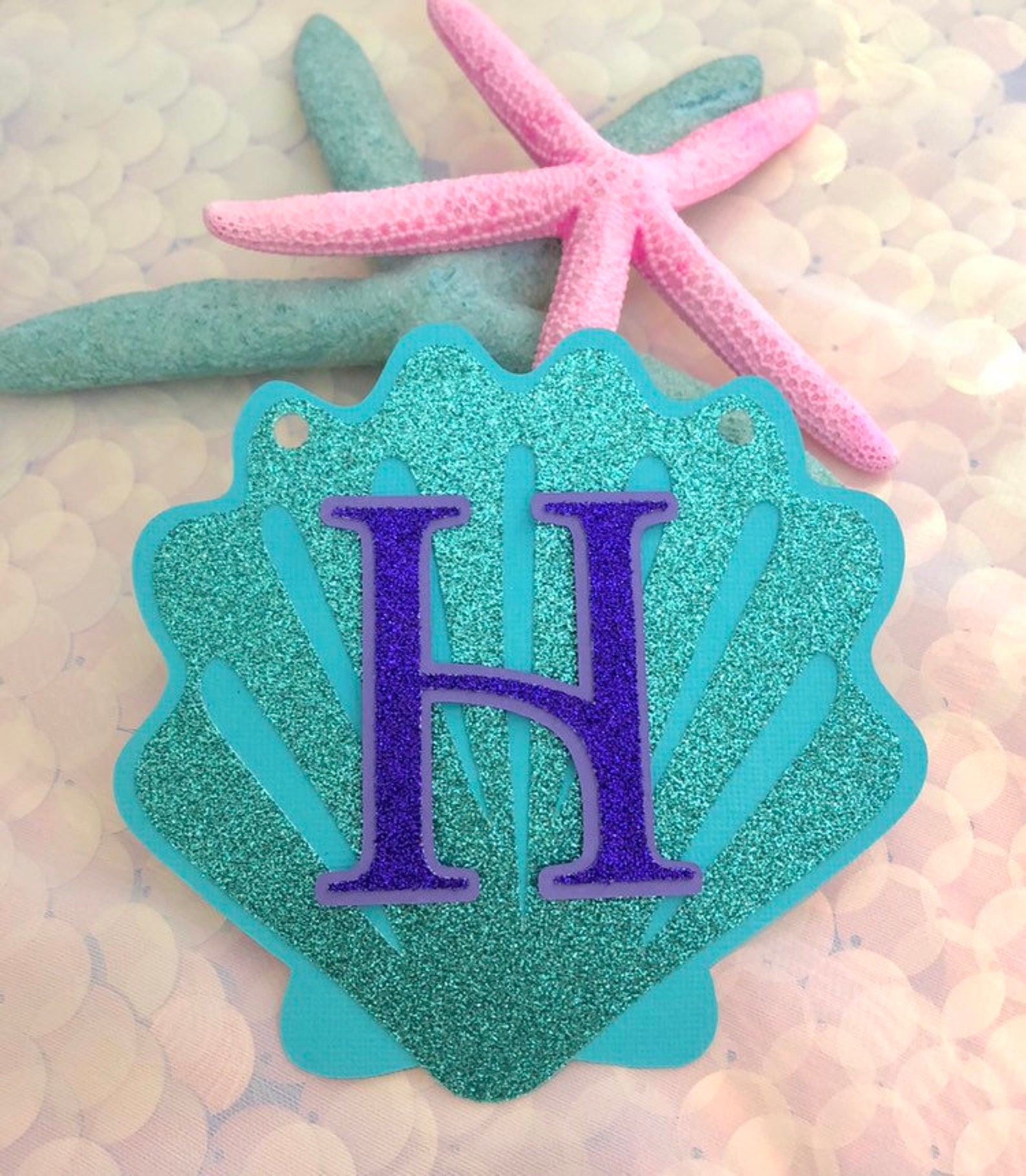 Mermaid Birthday Banner Mermaid Seashell Birthday Banner | Etsy