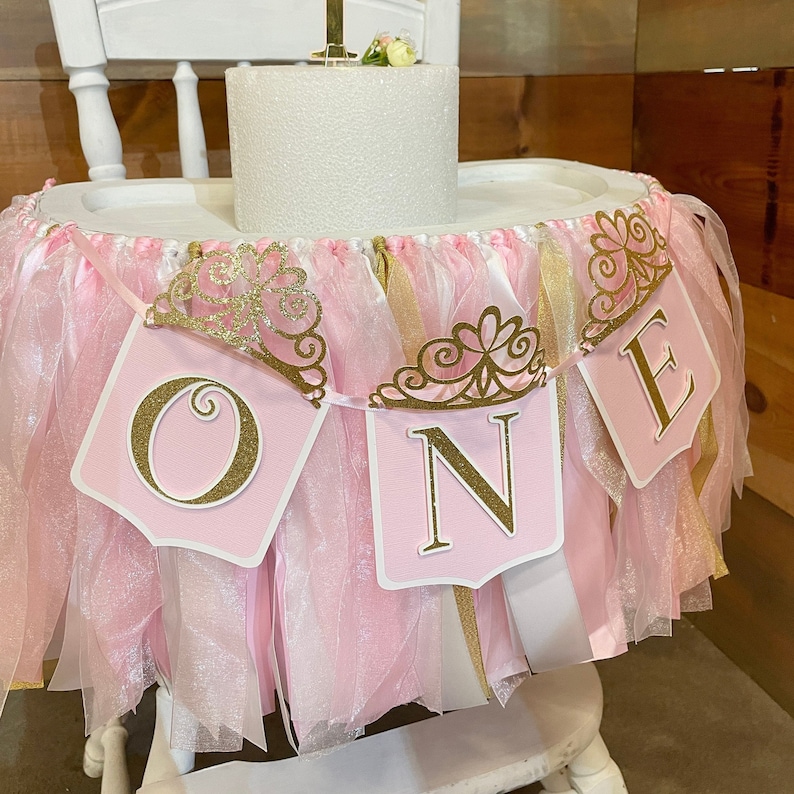 Princess Crown Banner, Princess First Birthday, Princess High Chair ...