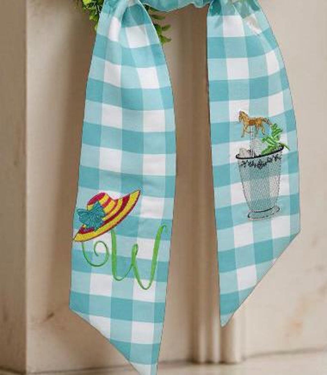 Kentucky Derby Decor, Wreath Sash #1 - Etsy