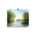 River Landscape Watercolor Painting Nature Print Summer - Etsy