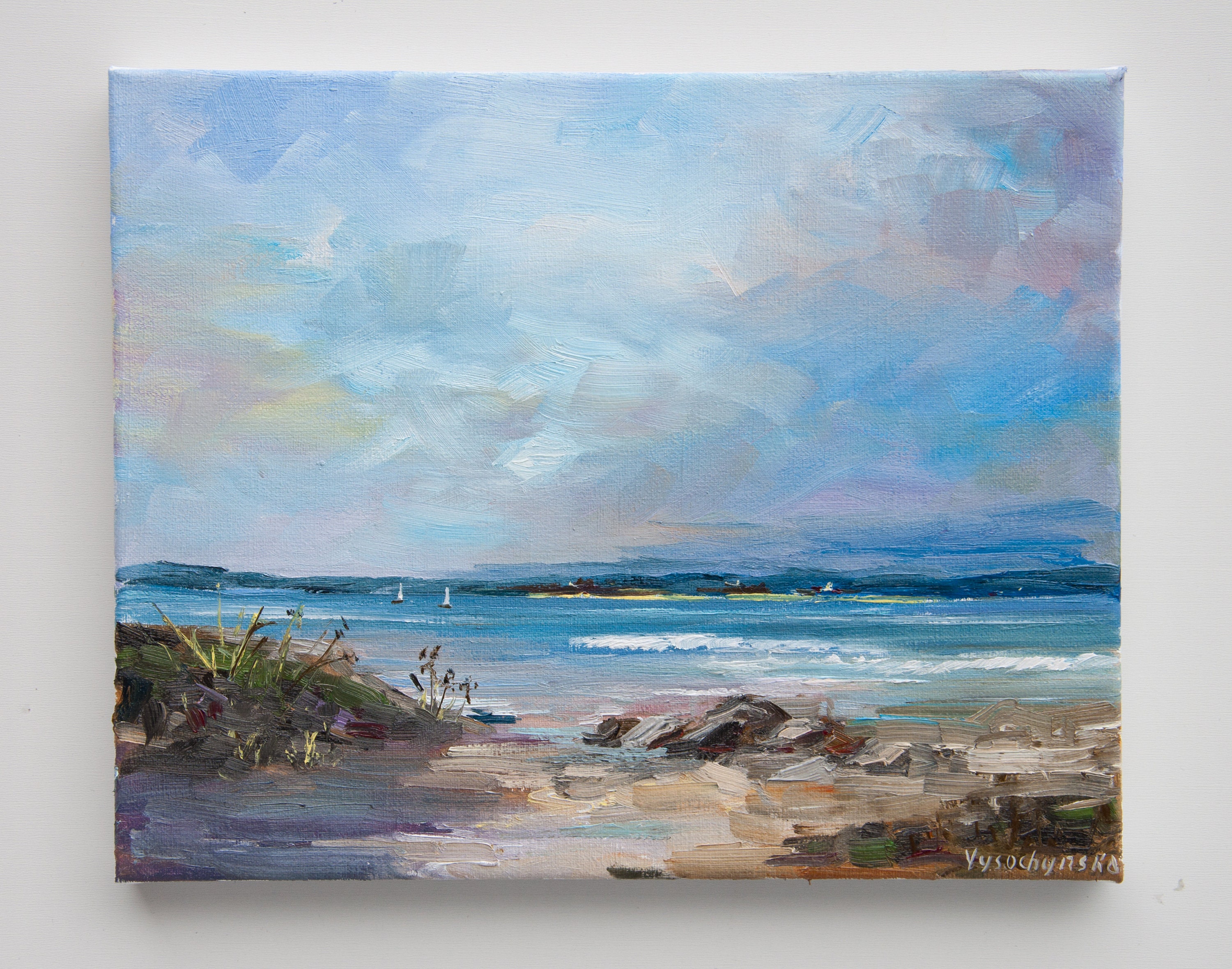 Ocean Oil Painting Seascape Original Art on Canvas Beach | Etsy