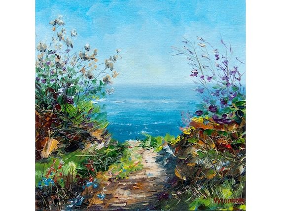 Mediterranean Landscape Oil Painting Original Art on Canvas | Etsy