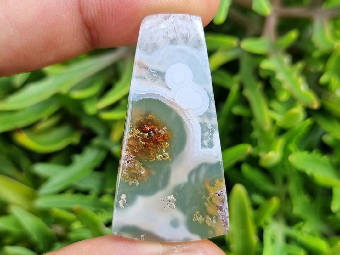 Scenic Moss Agate With Orbicular Pattern - Scenic Orbicular Moss Agate ...