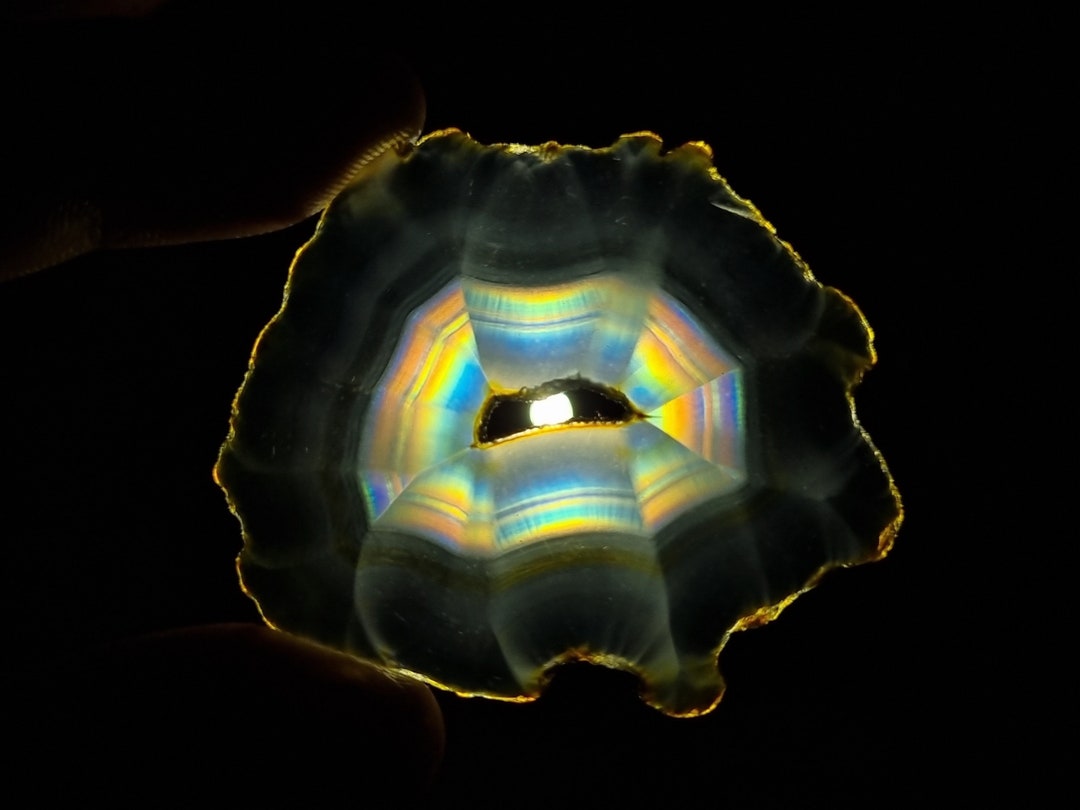 Beautiful Rainbow Iris Agate Slice Indonesian Iris Agate - Etsy