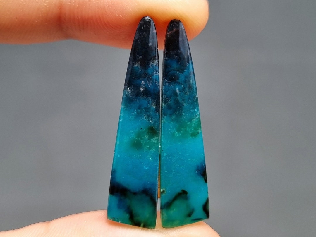 Superb Blue Gem Silica Chrysocolla Pair - High Quality Indonesian ...