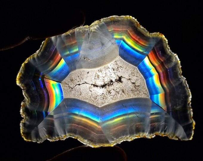 Magnificent Rainbow Iris Agate Slice, Indonesian Iris Agate Slice - Etsy