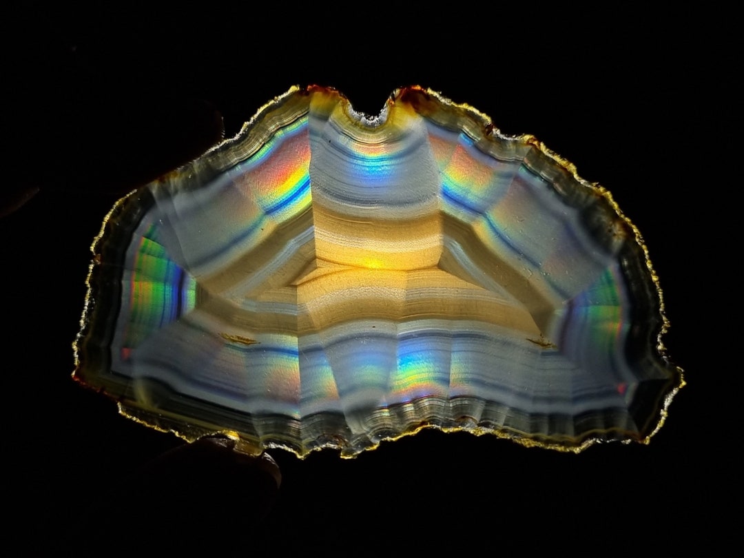 Attractive Rainbow Iris Agate Slice, Indonesian Iris Agate Slice - Etsy