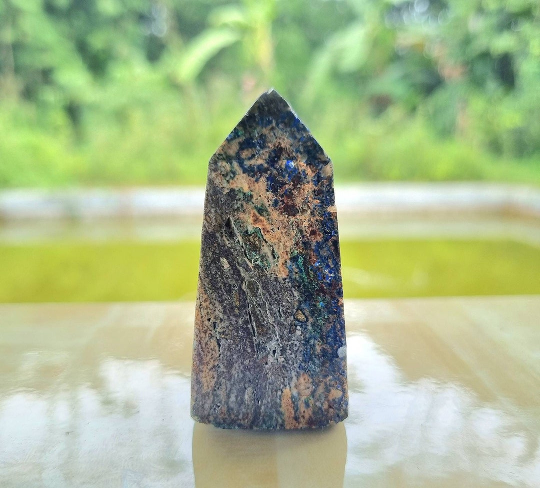 Azurite Tower Azurite Point Crystal Healing Stone Chakra - Etsy