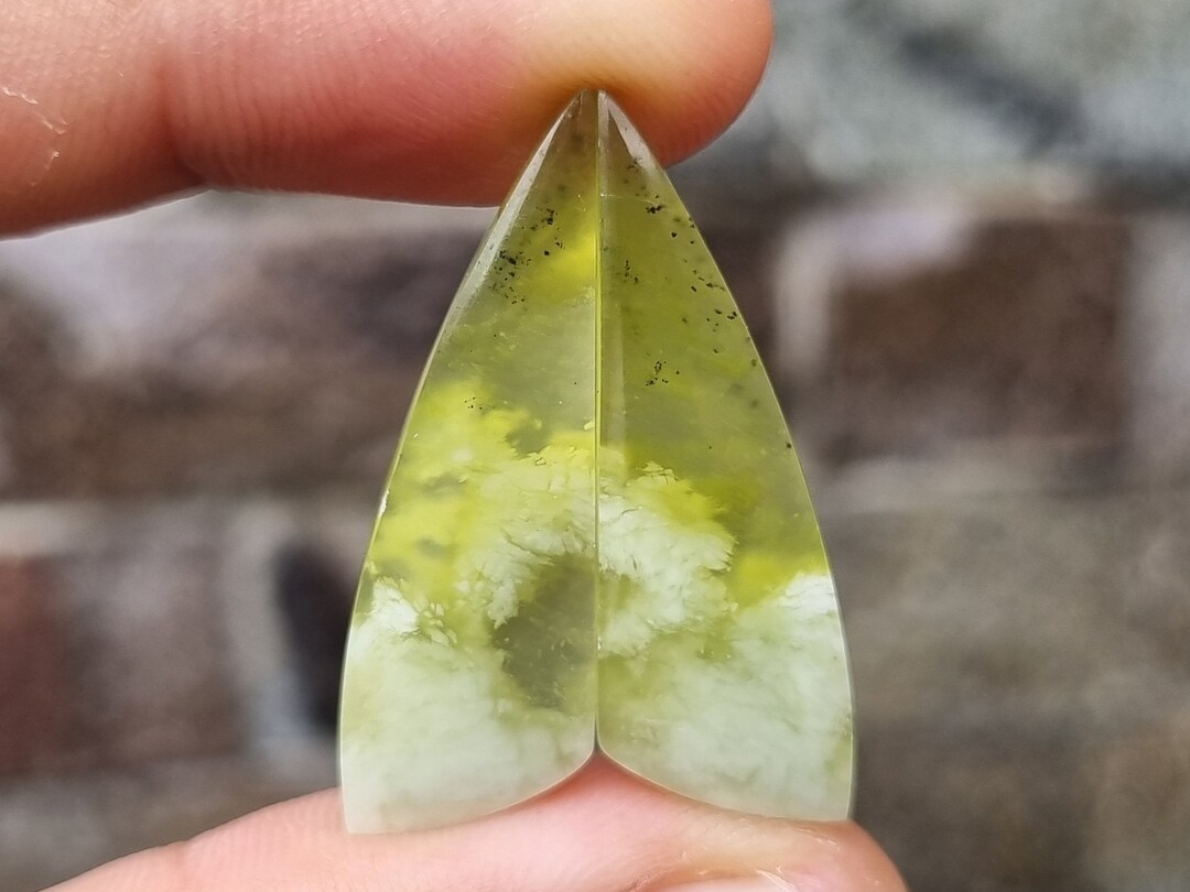 Pair of Green Idocrase Natural Idocrase Gemstone Pair Loose Idocrase ...