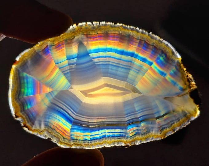 Top Grade Rainbow Iris Agate Slice, Indonesian Iris Agate Slice - Etsy