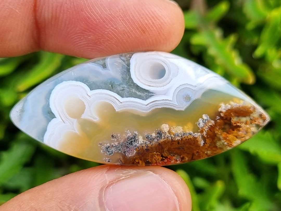 Scenic Moss Agate With Orbicular Pattern - Scenic Orbicular Moss Agate ...