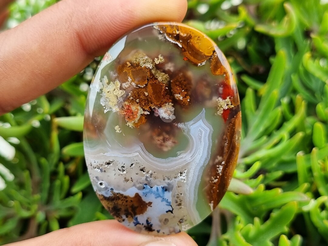 Scenic Moss Agate With Orbicular Pattern - Scenic Orbicular Moss Agate ...