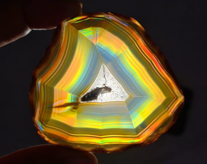 Incredible Rainbow Iris Agate Slice, Indonesian Iris Agate Slice - Etsy