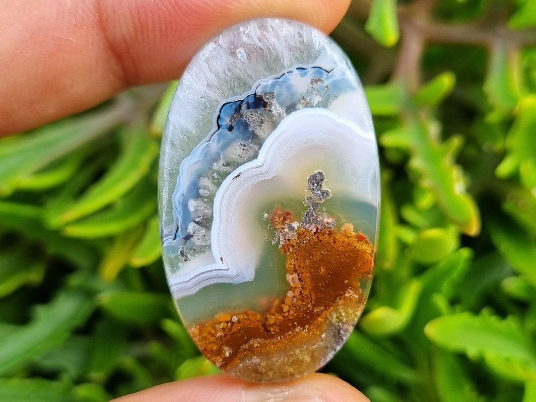Scenic Moss Agate With Orbicular Pattern - Scenic Orbicular Moss Agate ...