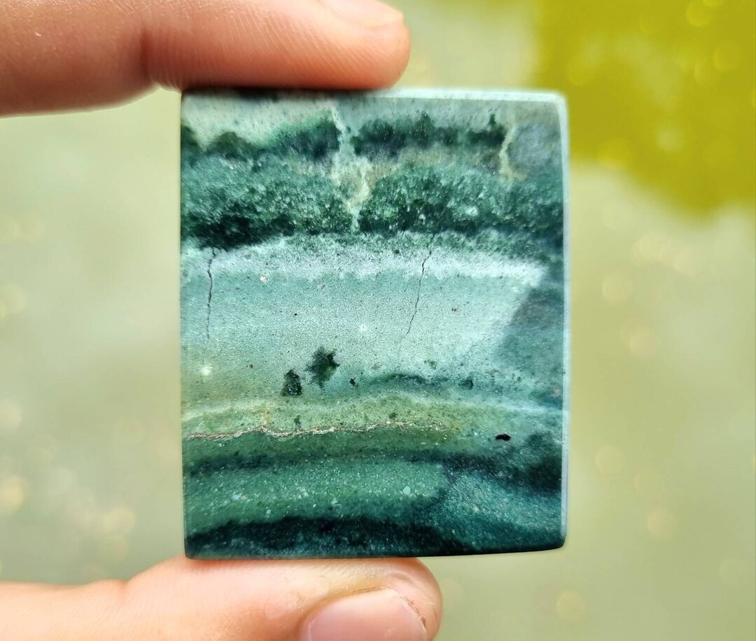Rare Pictorial Jasper, Klawing Jasper, Scenery Jasper, Blue Gemstone - Etsy