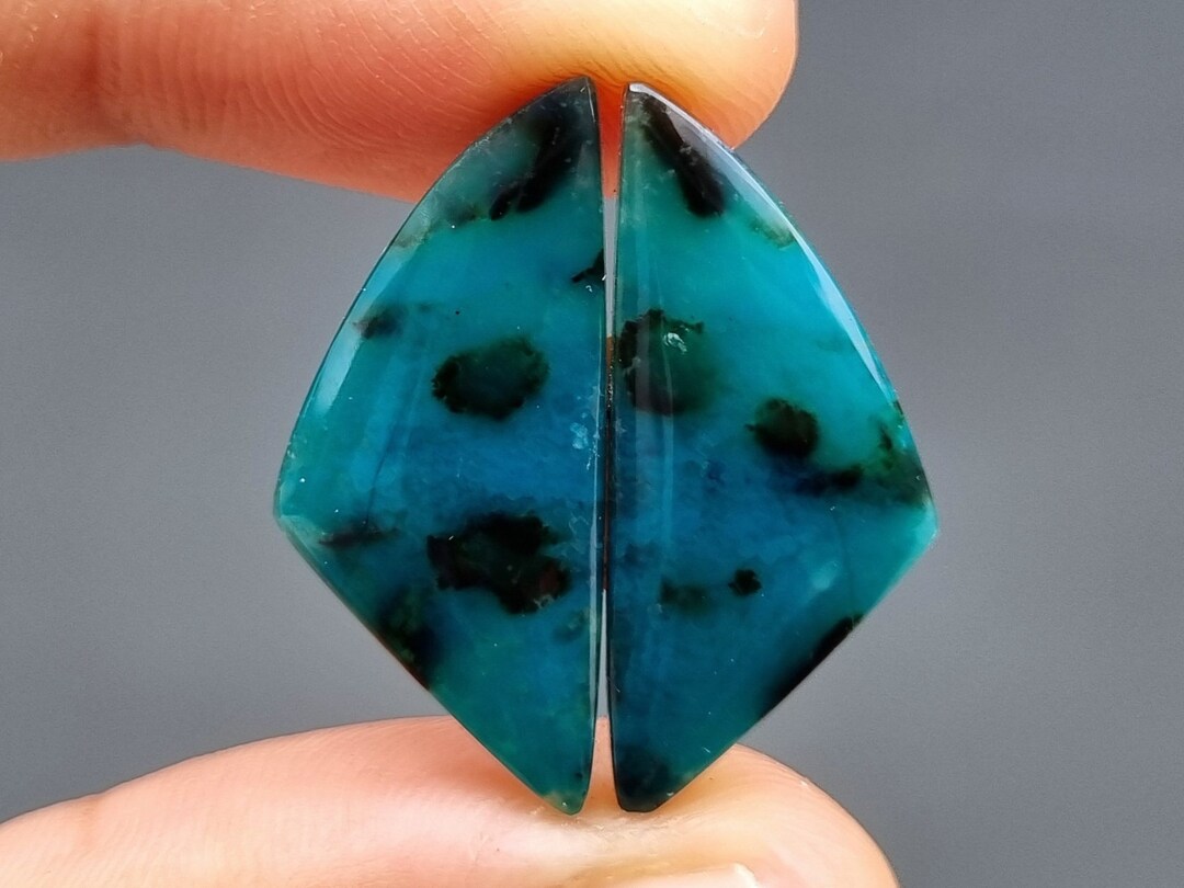 Stunning Gem Silica Chrysocolla Pair - High Quality Indonesian ...