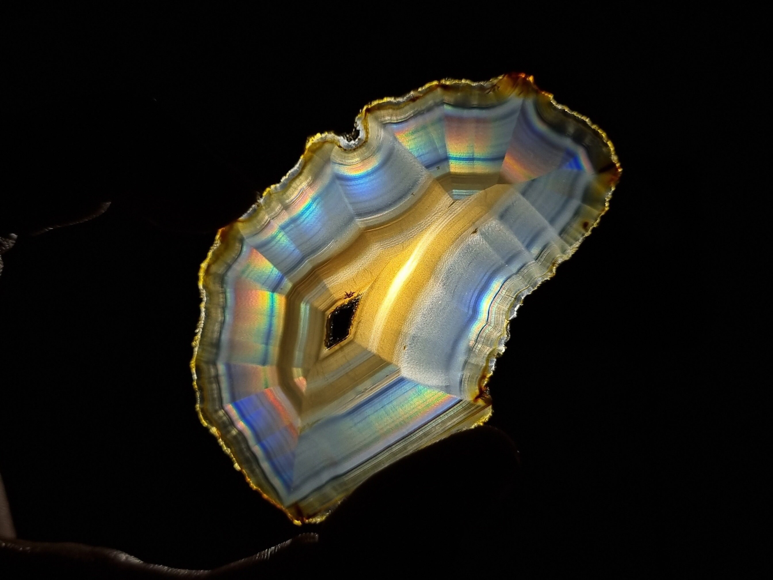 Rainbow Iris Agate Slice, Indonesian Crystal (49x74x2mm) - Etsy