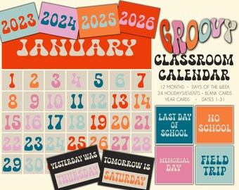 Retro Themed Classroom Jobs, Classroom Decor, Groovy Class Decor, Job ...