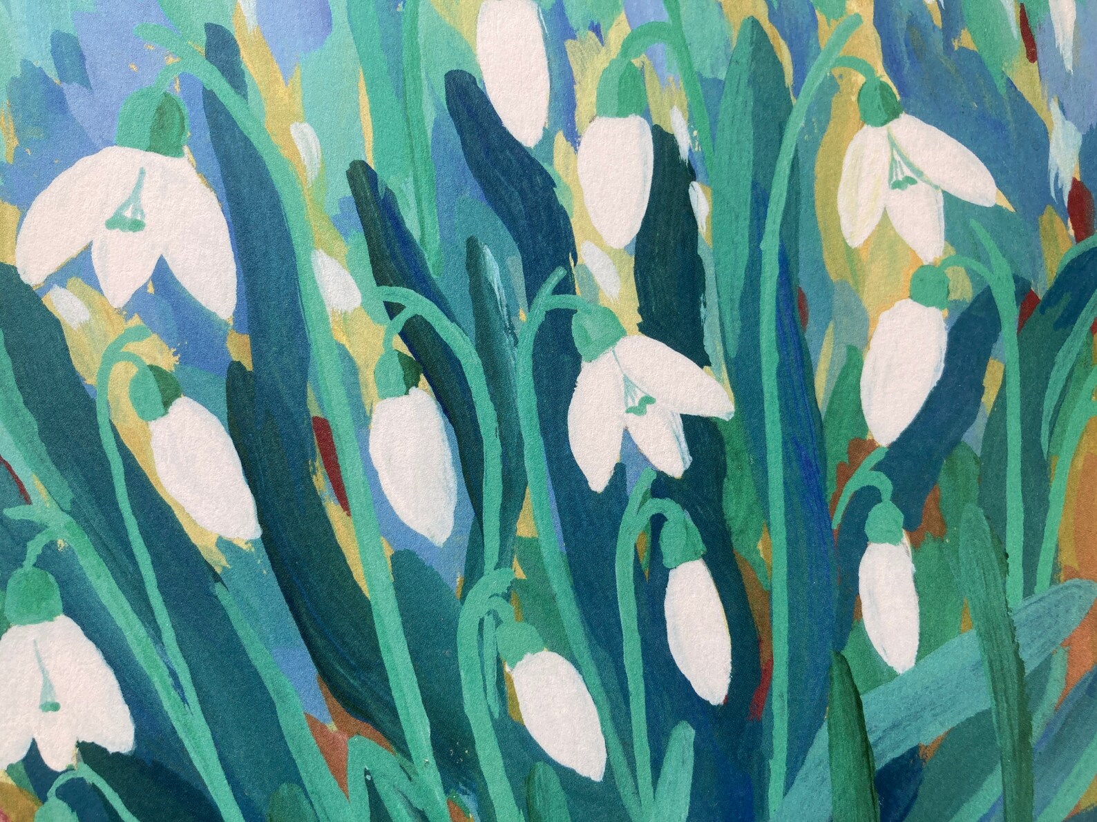 Art Print of My Original Gouache Illustration Snowdrops. Gentle Spring ...