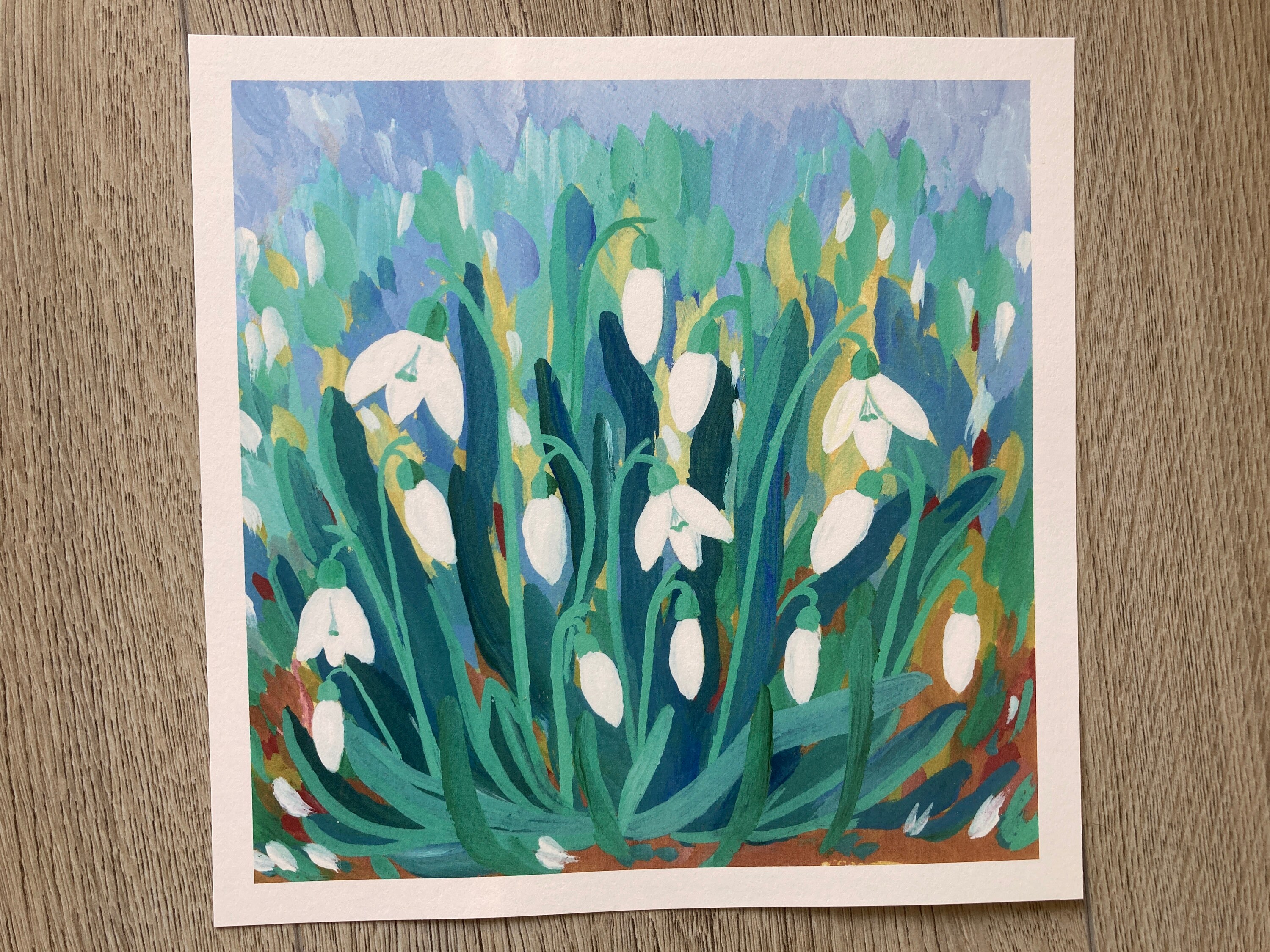 Art Print of My Original Gouache Illustration Snowdrops. Gentle Spring ...