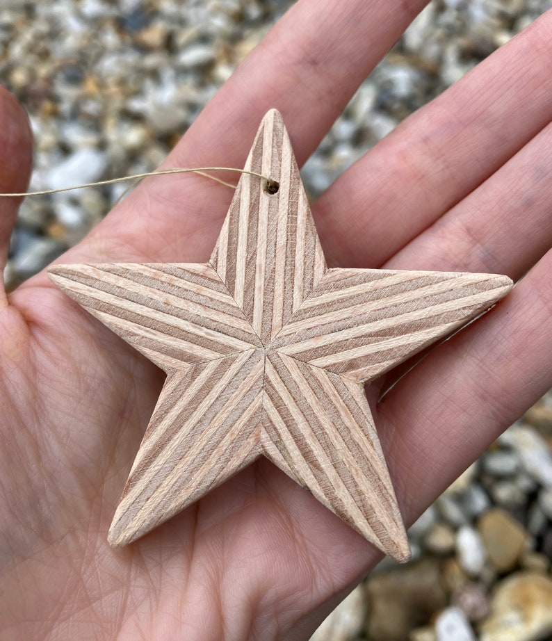 Original Handmade Plywood Christmas Stars, Minimalist Scandinavian ...