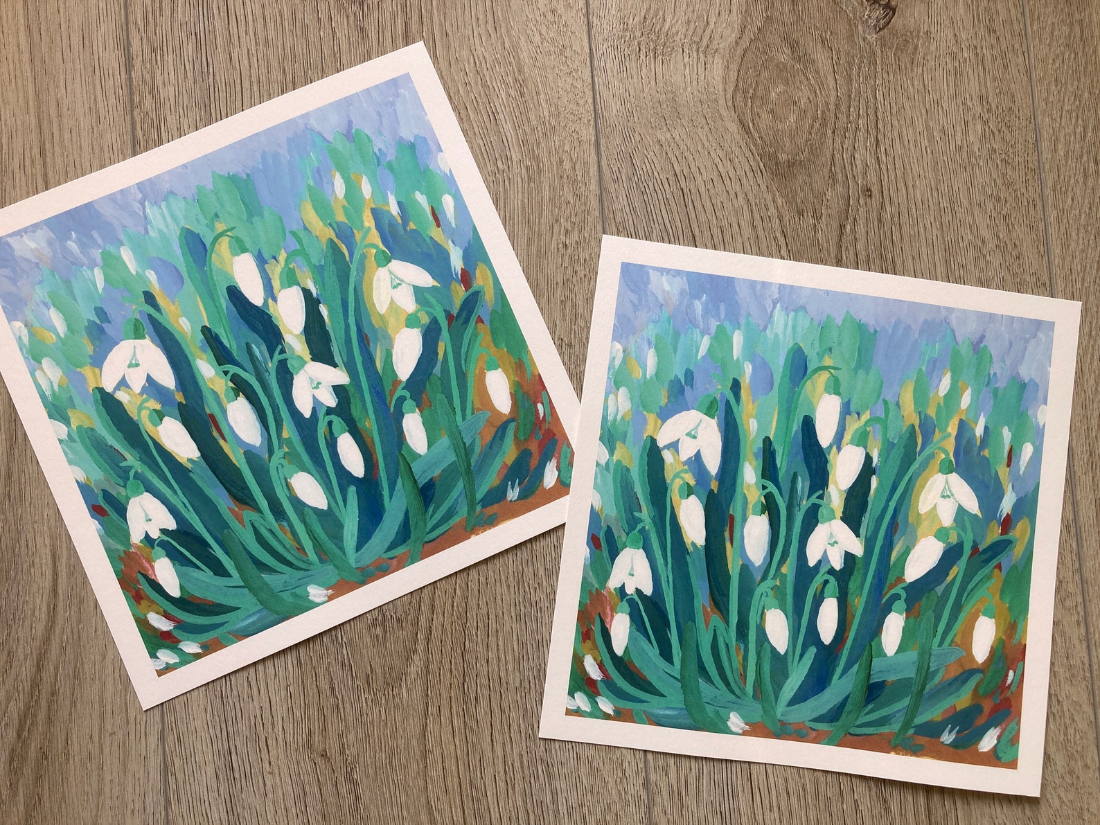 Art Print of My Original Gouache Illustration Snowdrops. Gentle Spring ...