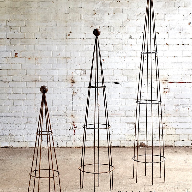 Garden Metal Obelisks - Etsy UK