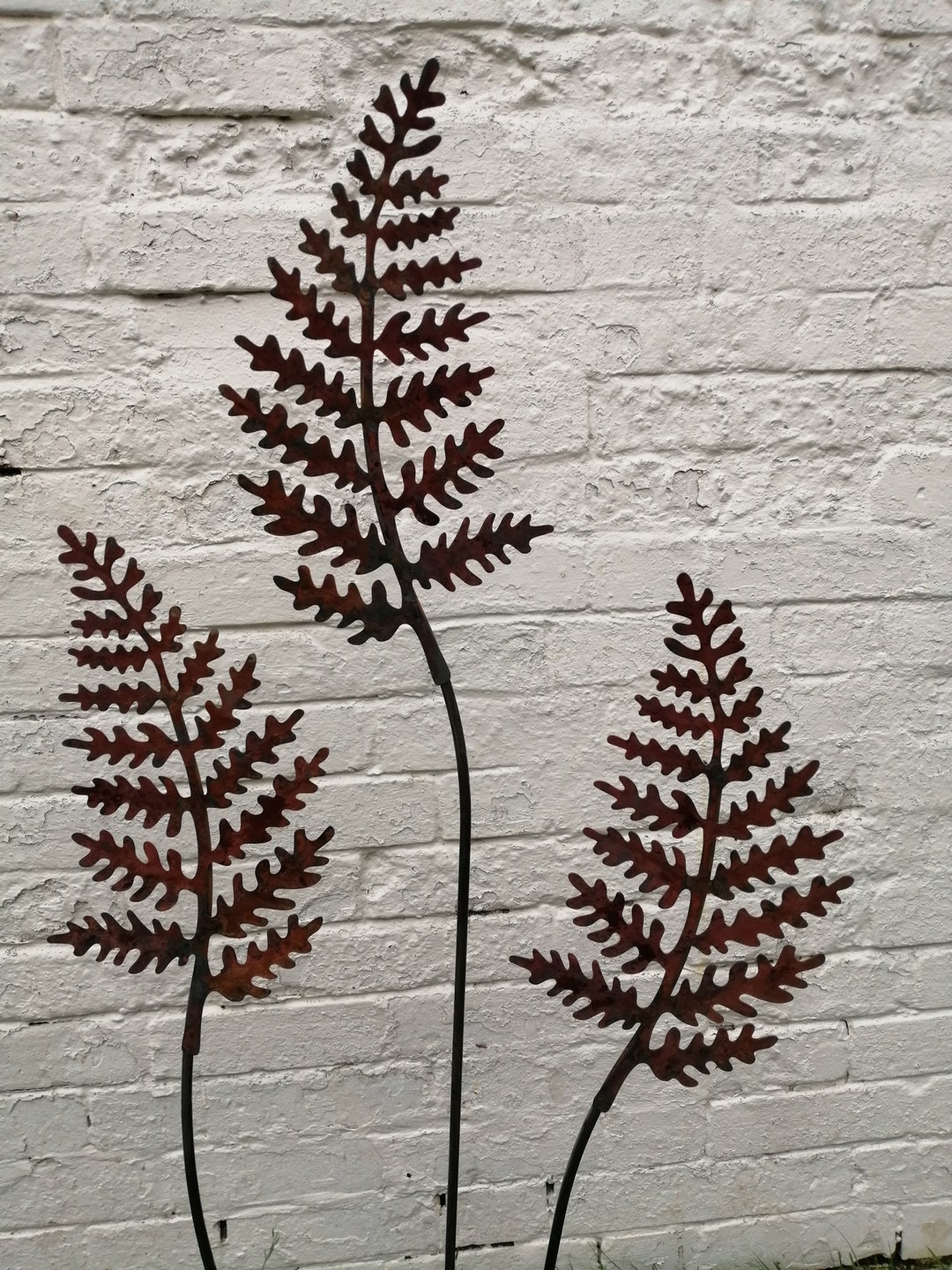 The Fern Set of 3 , Plant Support/stake/pin, Garden Art - Etsy