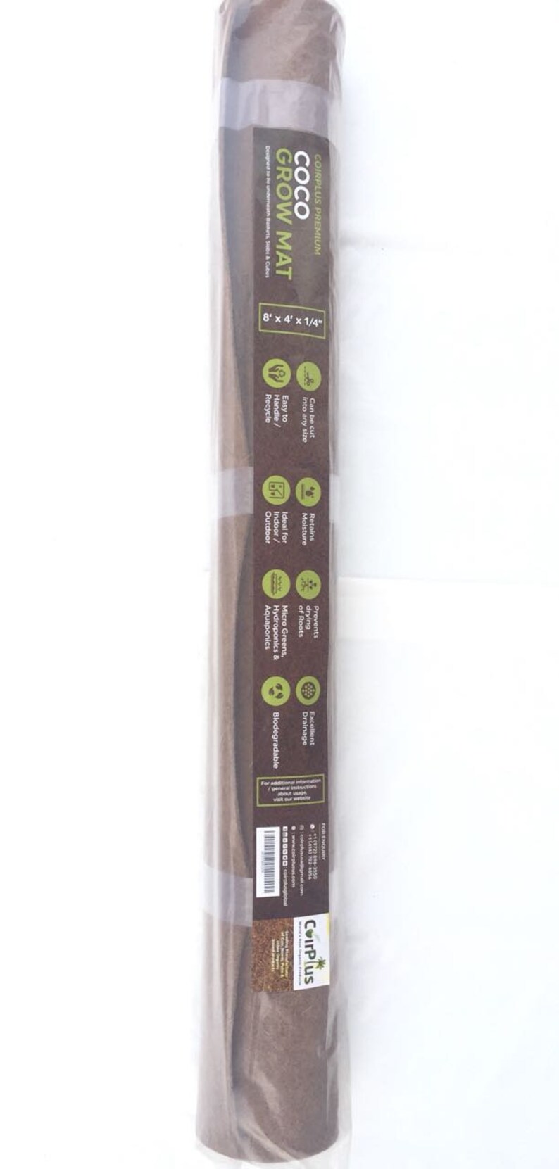 Coirplus Premium Coco Grow Mat [OMRI Listed]: 8 Ft X 4 Ft X 1/4 In; 100 ...