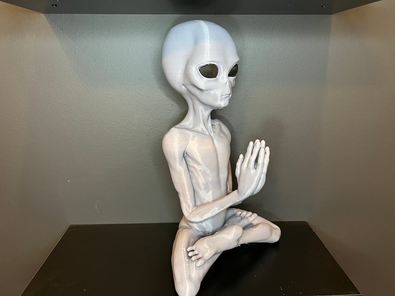 The Meditating Alien Two Poses Available 14 - Etsy