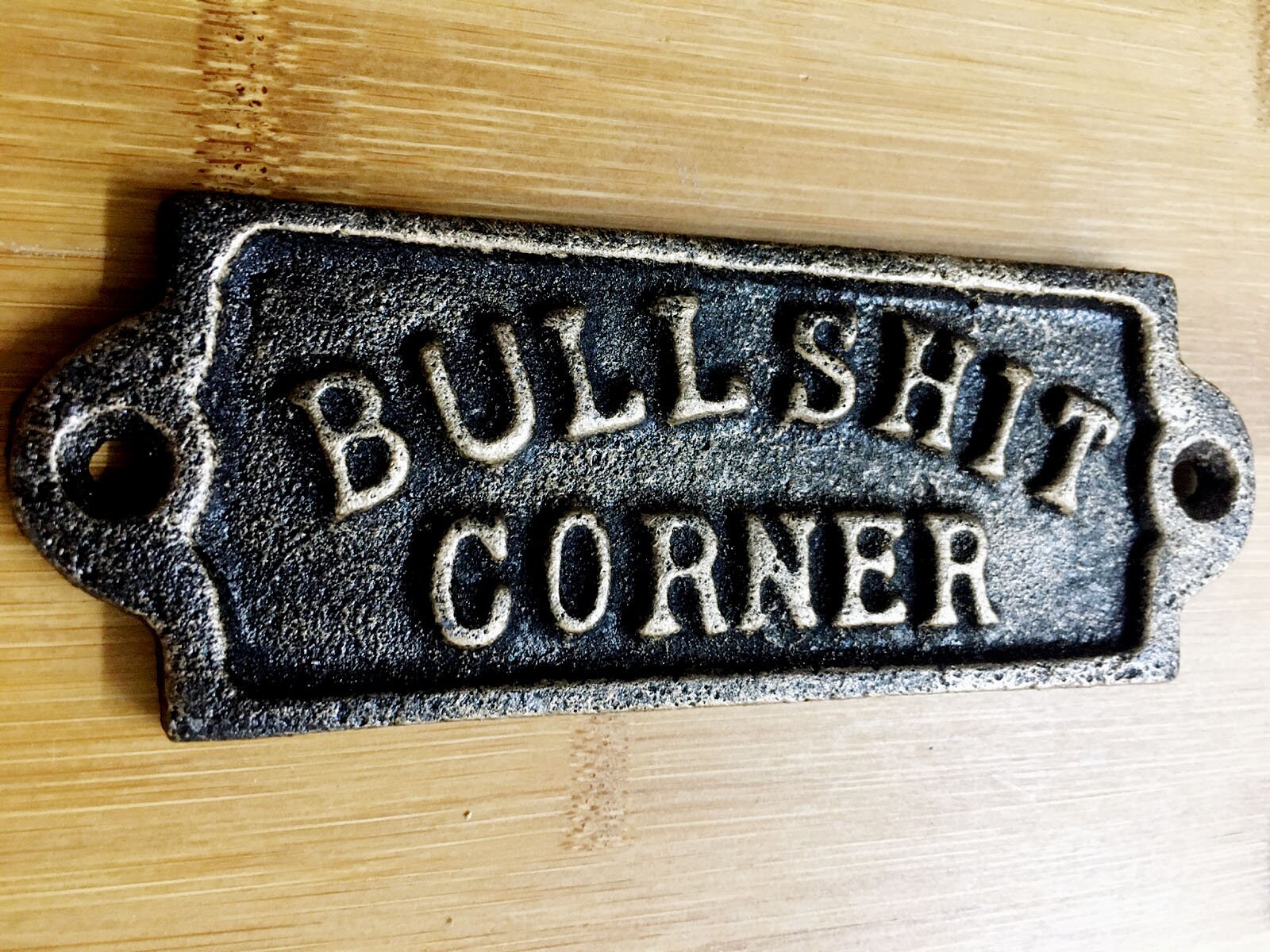 Bullshit Corner Sign Antique Bronze Finish Cast Iron Funny | Etsy