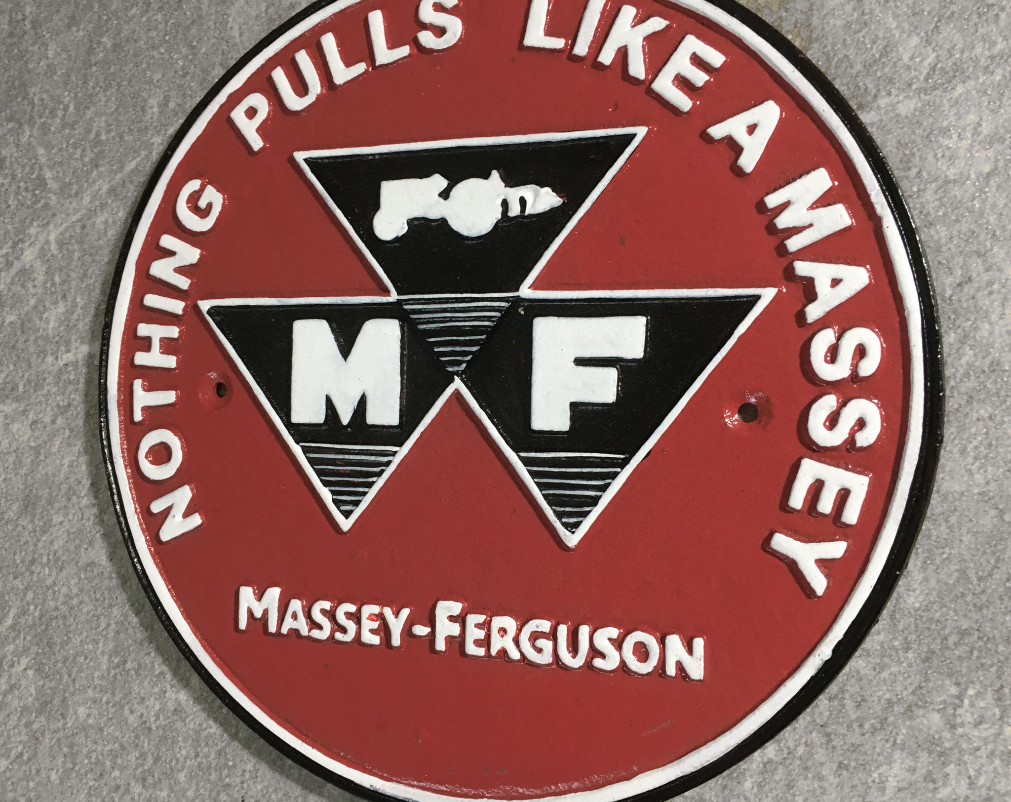 Massey Ferguson Tractor Sign Large 24cm Cast Iron Repro | Etsy