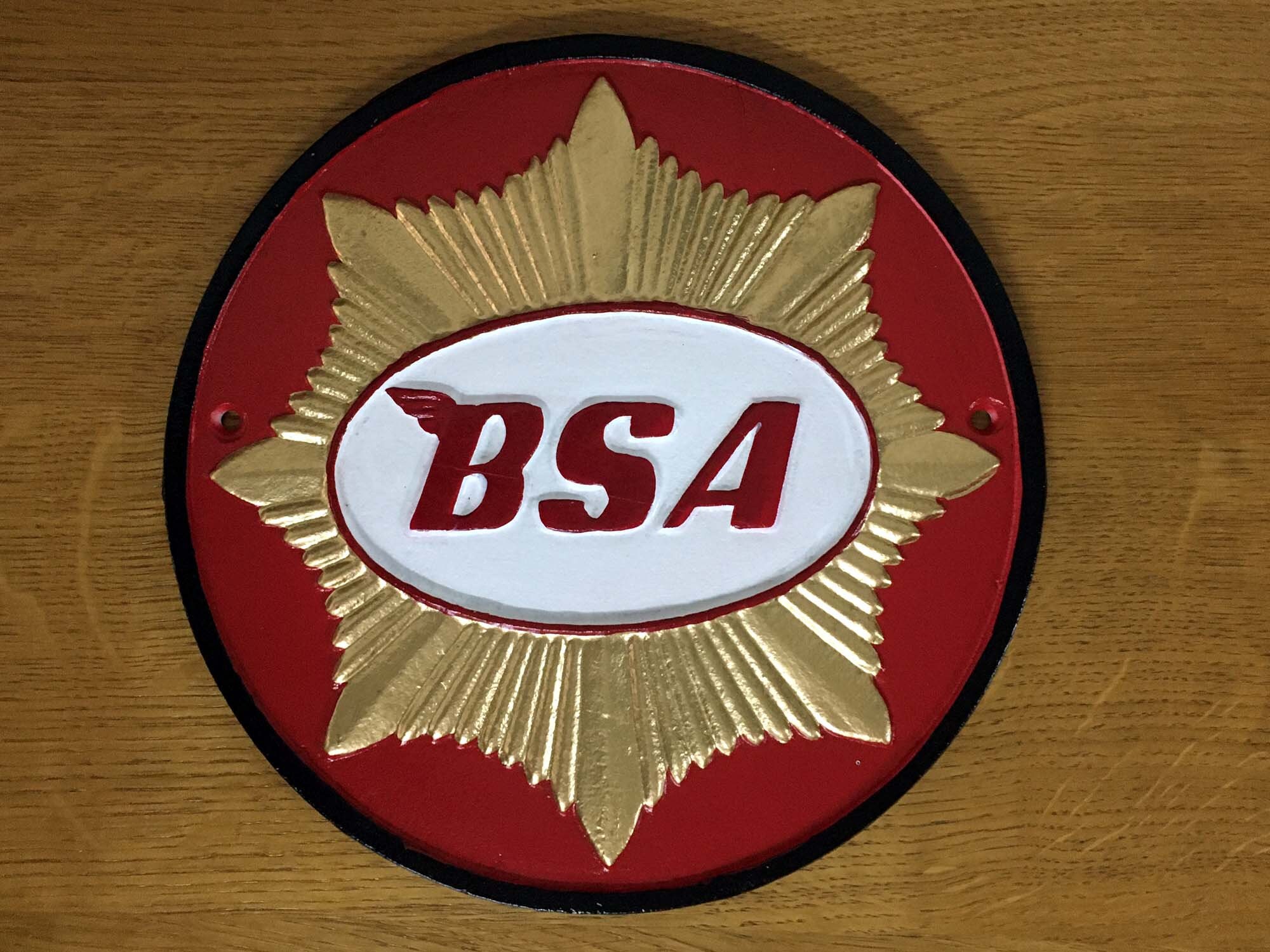 BSA Motorcycle Sign Large Cast Iron Man Cave British | Etsy
