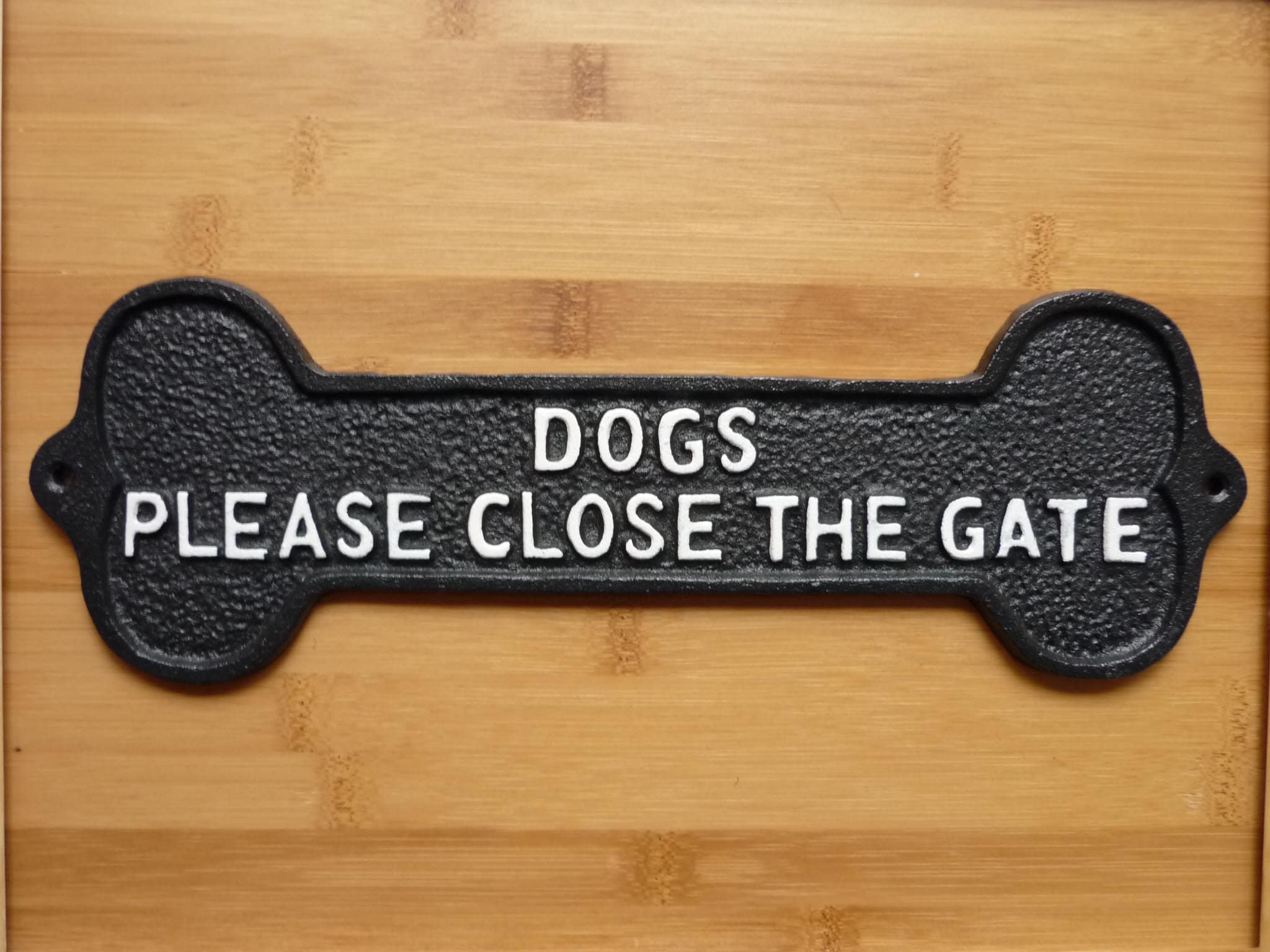 DOGS Please Close the Gate Sign Large 34cm Cast Iron Vintage Style ...