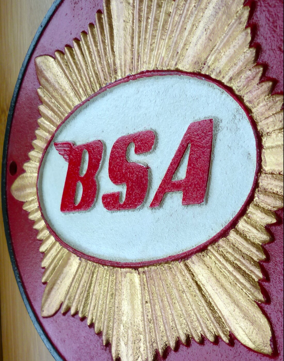 BSA Motorcycle Sign Large Cast Iron Man Cave British | Etsy