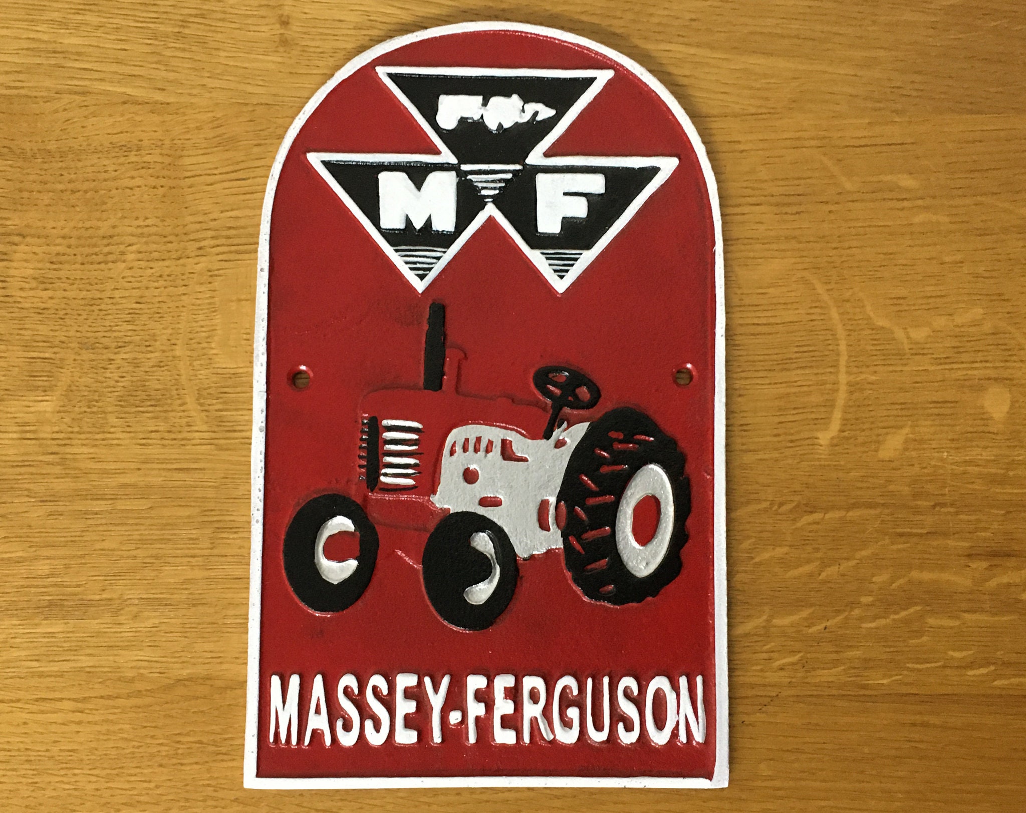 Massey Ferguson Tractor Sign Large 30cm Cast Iron Repro | Etsy