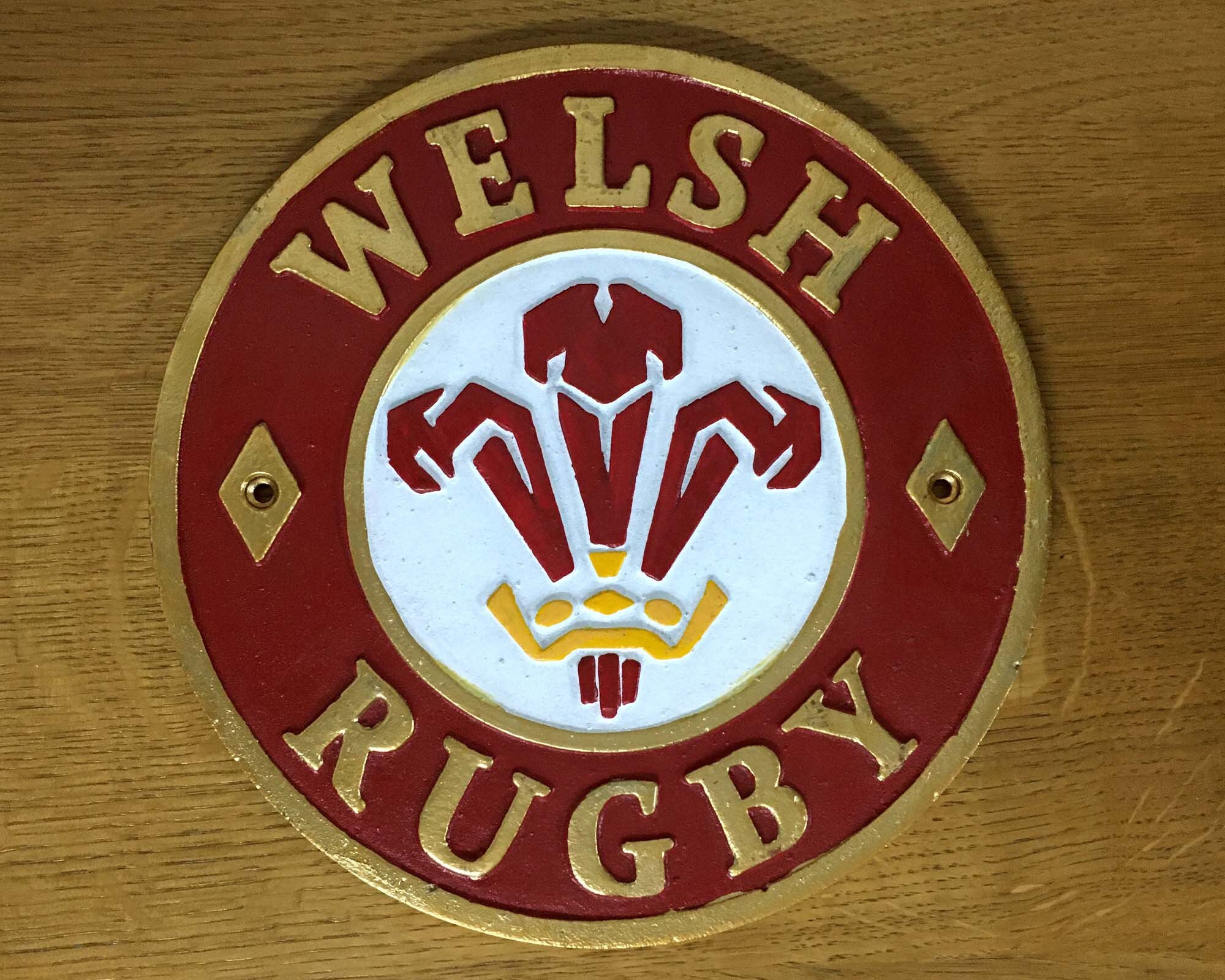 Wales Rugby Sign Large Cast Iron Repro Welsh Rugby Union | Etsy UK