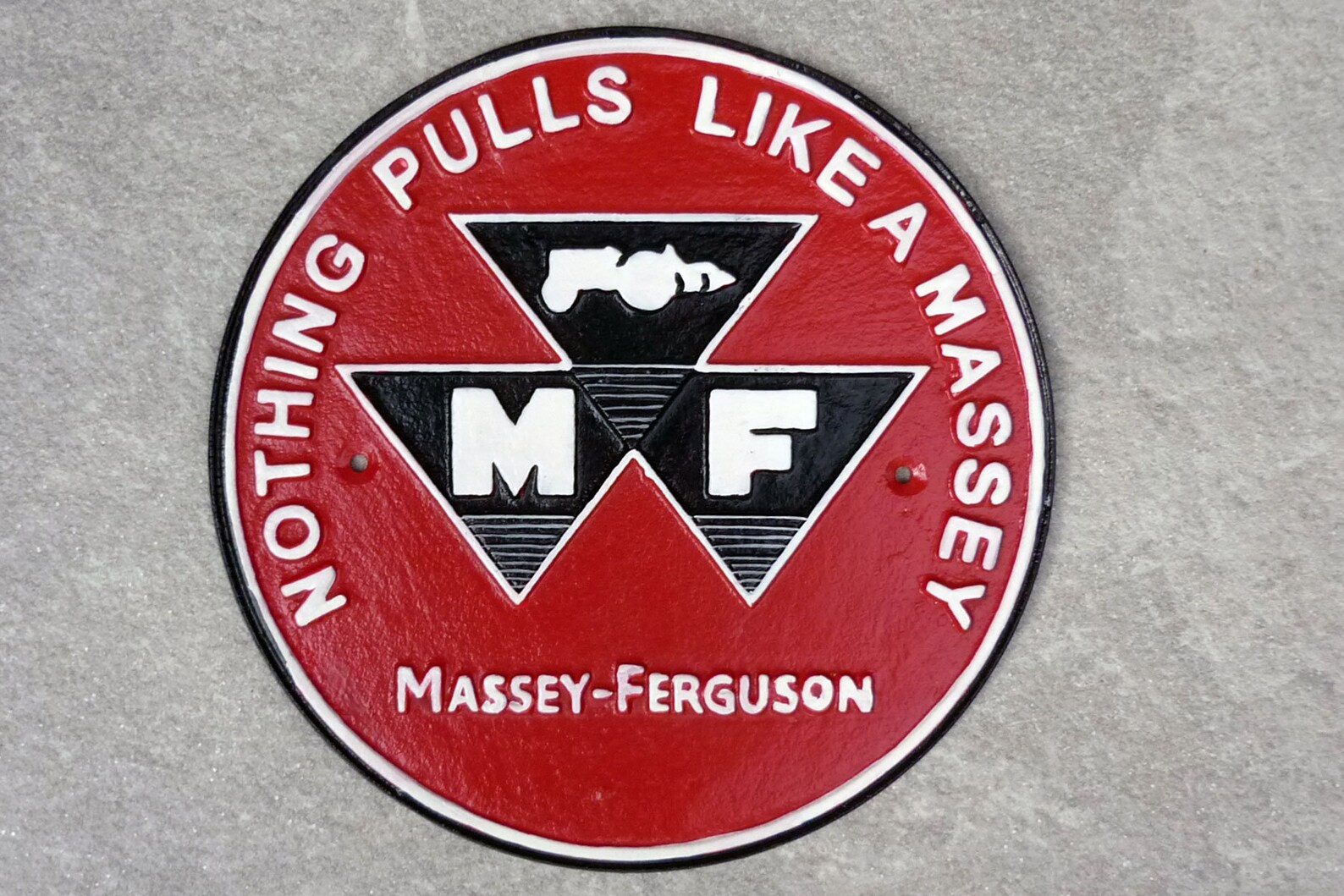 Massey Ferguson Tractor Sign Large 24cm Cast Iron Repro | Etsy