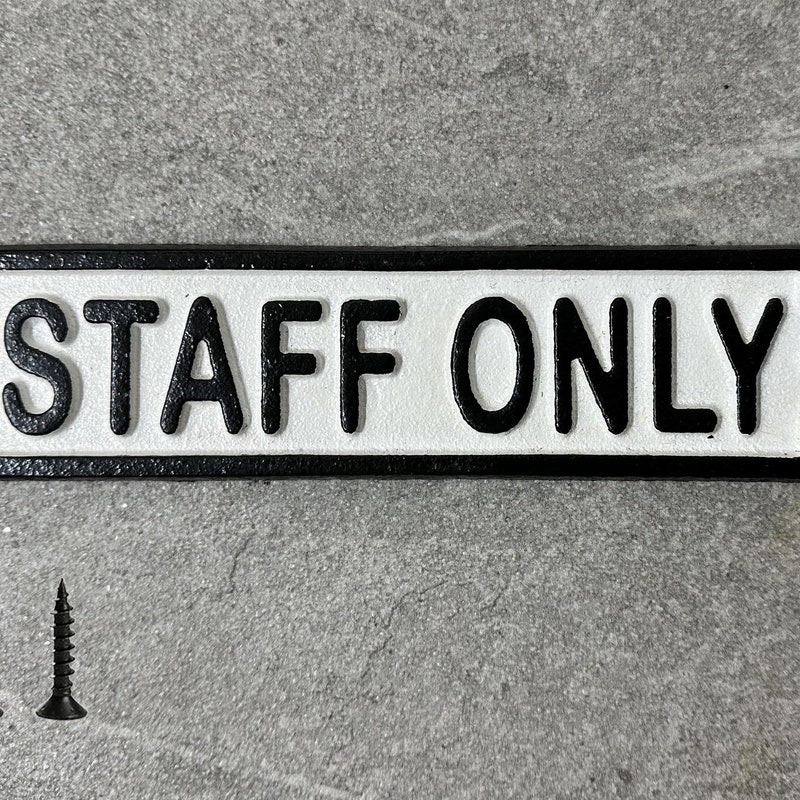 Staff Only Sign - Etsy UK